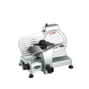 KWS Premium MS-6SS 200w Electric Meat Slicer 7.67-Inch Stainless Steel Blade, Frozen Meat/Deli Meat/Cheese/Food Slicer Low Noises Commercial and Home Use