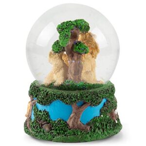 Elanze Designs Lions Zebras Elephants and Giraffes 100MM Music Water Globe Plays Tune Born Free