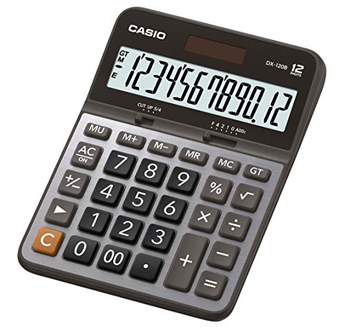 Casio GX-120B Electronic Desktop Calculator with 12-Digit Extra Large Display (6.9×5.1 in)