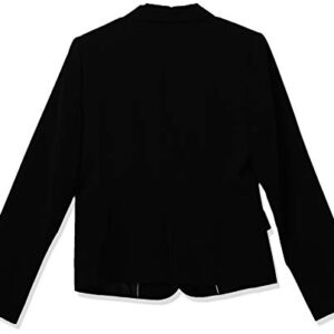 Calvin Klein Women's Two Button Lux Blazer (Petite, Standard, Black, 18 Plus