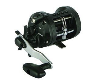 okuma clx-200la classic levelwind star drag casting reel, 200 reel size, 4.1: gear ratio, 23" retrieve rate, 12 lb max drag, ambidextrous, black