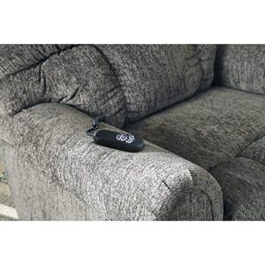 Signature Design by Ashley Ernestine Power Lift Adjustable Oversized Recliner for Elderly, Gray