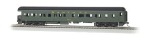 bachmann industries santa fe #407 ho scale 72' heavyweight observation car with lighted interior