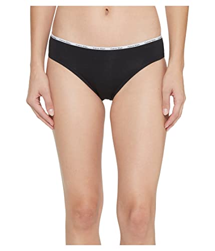 Calvin Klein Women's Cotton Stretch Logo Multipack Bikini Panty, Black/White/Genie/Tender/Coastal, X-Large