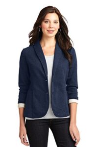 port authority ladies fleece blazer m dark navy heather