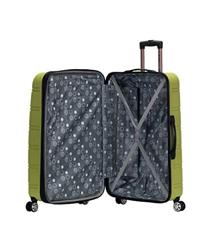 Rockland Melbourne Hardside Expandable Spinner Wheel Luggage, Lime, 2-Piece Set (20/28)