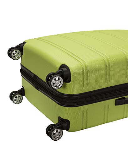 Rockland Melbourne Hardside Expandable Spinner Wheel Luggage, Lime, 2-Piece Set (20/28)