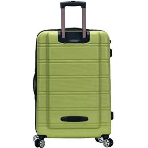 Rockland Melbourne Hardside Expandable Spinner Wheel Luggage, Lime, 2-Piece Set (20/28)