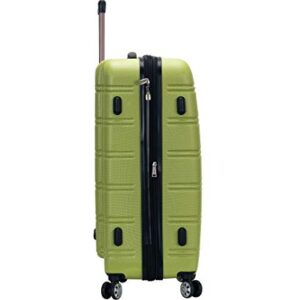 Rockland Melbourne Hardside Expandable Spinner Wheel Luggage, Lime, 2-Piece Set (20/28)