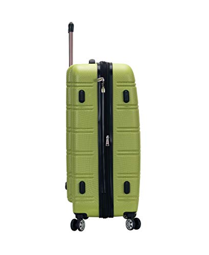 Rockland Melbourne Hardside Expandable Spinner Wheel Luggage, Lime, 2-Piece Set (20/28)