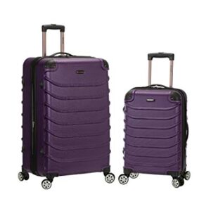 Rockland Speciale Hardside 2-Piece Expandable Spinner Luggage Set, Purple, (20/28)