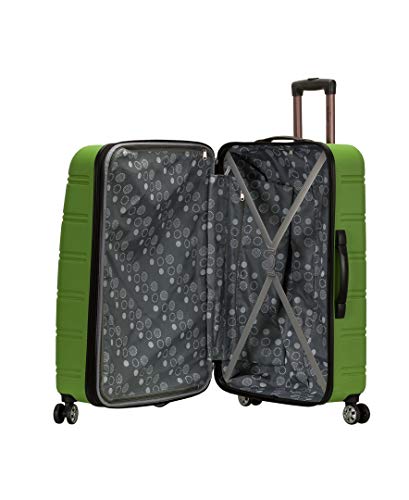 Rockland Melbourne Hardside Expandable Spinner Wheel Luggage, Green, 2-Piece Set (20/28)