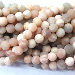 tacool natural unpolished moonstone round jewelry making gemstone beads (4mm)