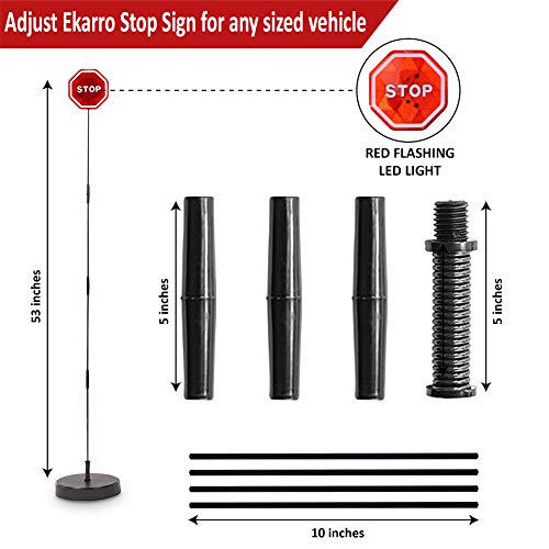 Ekarro Garage Parking Assist Led Flashing Garage Parking Sensor Perfect Target Indicator with Adjustable Height Guide Helper to Park All Vehicles No Hitting Walls Parking Flashlight System