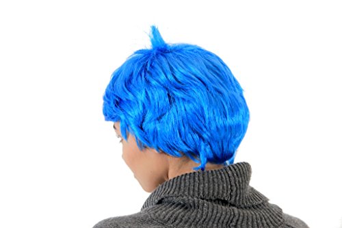 Joy Inside Out Blue Costume Wig