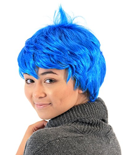 Joy Inside Out Blue Costume Wig