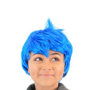 Joy Inside Out Blue Costume Wig