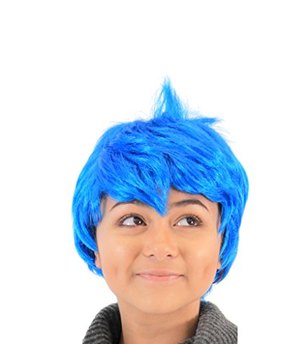 Joy Inside Out Blue Costume Wig