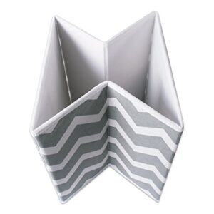 DII Non Woven Polyester Storage Bin, Chevron, Gray, Small Set of 2