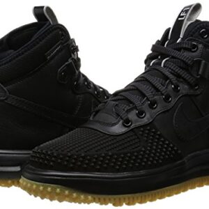 Nike Mens Lunar Force 1 Duckboot Black/Black/Metallic Silver/an Boot 10 Men US