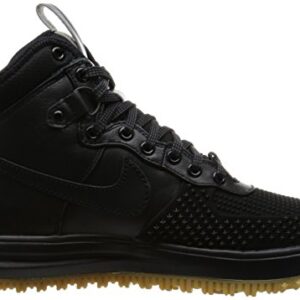 Nike Mens Lunar Force 1 Duckboot Black/Black/Metallic Silver/an Boot 10 Men US