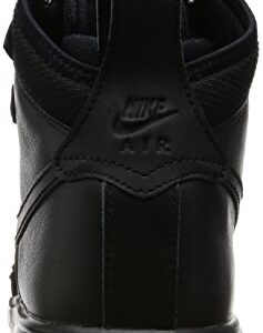 Nike Mens Lunar Force 1 Duckboot Black/Black/Metallic Silver/an Boot 10 Men US