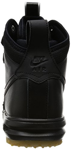 Nike Mens Lunar Force 1 Duckboot Black/Black/Metallic Silver/an Boot 10 Men US