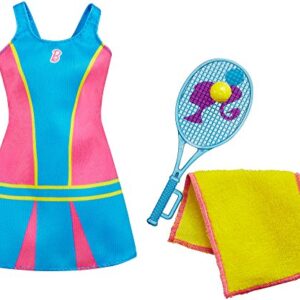 Barbie Fashions - Tennis Time Barbie Doll Outfit With Tennis Racket