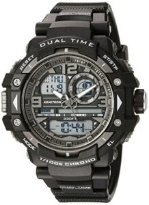 armitron sport men's 20/5062blk analog-digital chronograph black resin strap watch