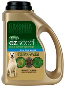 scotts ez seed dog spot repair sun and shade - 2 lb., mulch, seed and soil amendment with protectant and tackifier, repairs pet spots