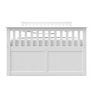 Storkcraft Marco Island Full Captain's Bed Full Twin Sized with Trundle, Bunk Bed Alternative, Great for Sleepovers, Underbed Storage/Organization, White