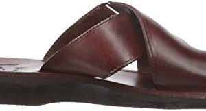 Asher - Leather Slide On Sandal - Brown