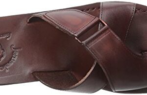 Asher - Leather Slide On Sandal - Brown