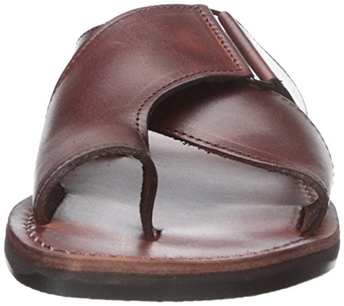 Asher - Leather Slide On Sandal - Brown