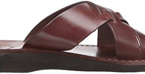 Jerusalem Sandals Jesse - Leather Woven Strap Sandal - Brown