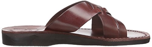 Jerusalem Sandals Jesse - Leather Woven Strap Sandal - Brown