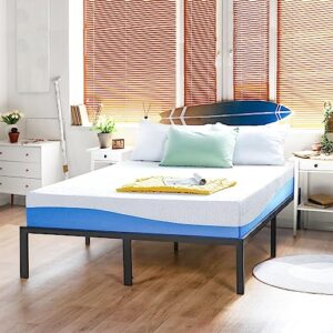 olee sleep aquarius 10-inch memory foam mattress blue twin