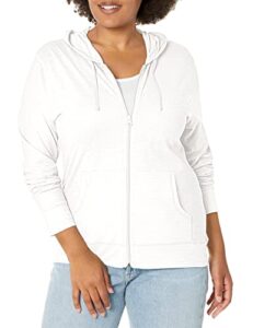 hanes womens slub jersey fashion hoodies, white, large us