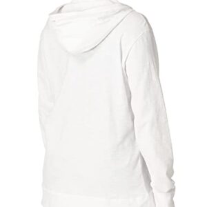 Hanes womens Slub Jersey fashion hoodies, White, Large US