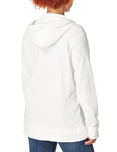 Hanes womens Slub Jersey fashion hoodies, White, Large US