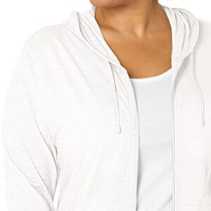 Hanes womens Slub Jersey fashion hoodies, White, Large US