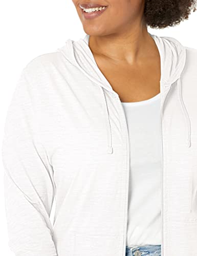 Hanes womens Slub Jersey fashion hoodies, White, Large US