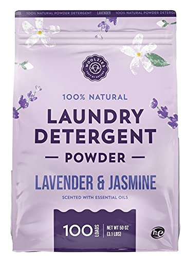 Woolzies 100% Natural Laundry Powder Detergent Soap Scented with Pure Essential Oils Extra Strength Biodegradable Formula, Safe for Sensitive Skin 100 Loads