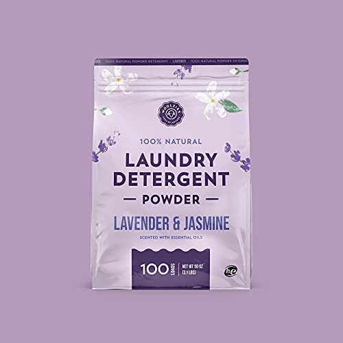 Woolzies 100% Natural Laundry Powder Detergent Soap Scented with Pure Essential Oils Extra Strength Biodegradable Formula, Safe for Sensitive Skin 100 Loads