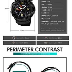 Gosasa Men's Watches Multi Function Military S-Shock Sports Watch LED Digital Waterproof Alarm Watches