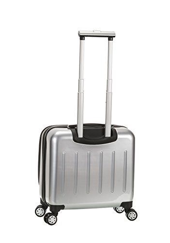 Rockland Revolution Hardside Rolling Computer Case, Silver, Carry-On 17-Inch