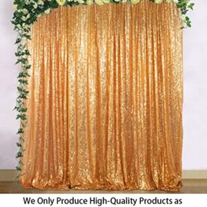 ShiDianYi 20 Ft X 10 Ft Gold Sequin Backdrop Curtain Sequin Fabric Photo Booth Backdrop Wedding Reception Deep Gold Glitter Photography Backdrop for Parties