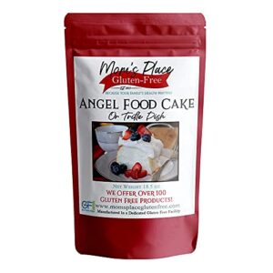 mom's gluten free angel food cake mix,1-pack, easy to make, 12 servings, non gmo delicious and healthy gluten free desserts