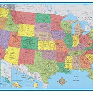 24x36 United States, USA Classic Elite Wall Map Mural Poster (Paper Folded)