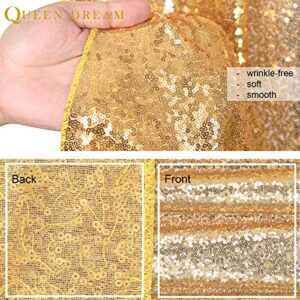 8ft x 8ft Gold Sequin Backdrop Curtain Glitter Photo Booth Backdrop for Wedding Birthday Baby Shower Event Decor